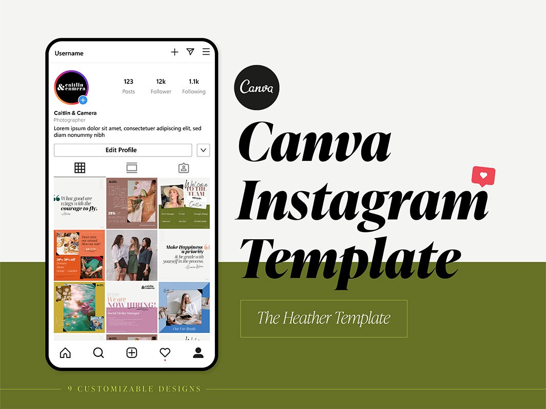 Instagram Template the Heather Template - Etsy