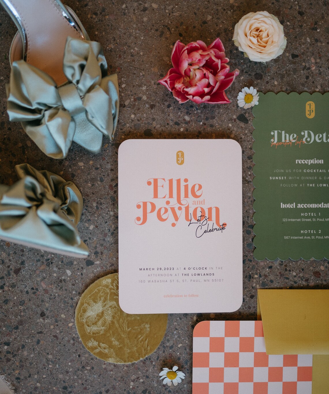 Funky Wedding Invitation Suite | the Ellie Template - Etsy