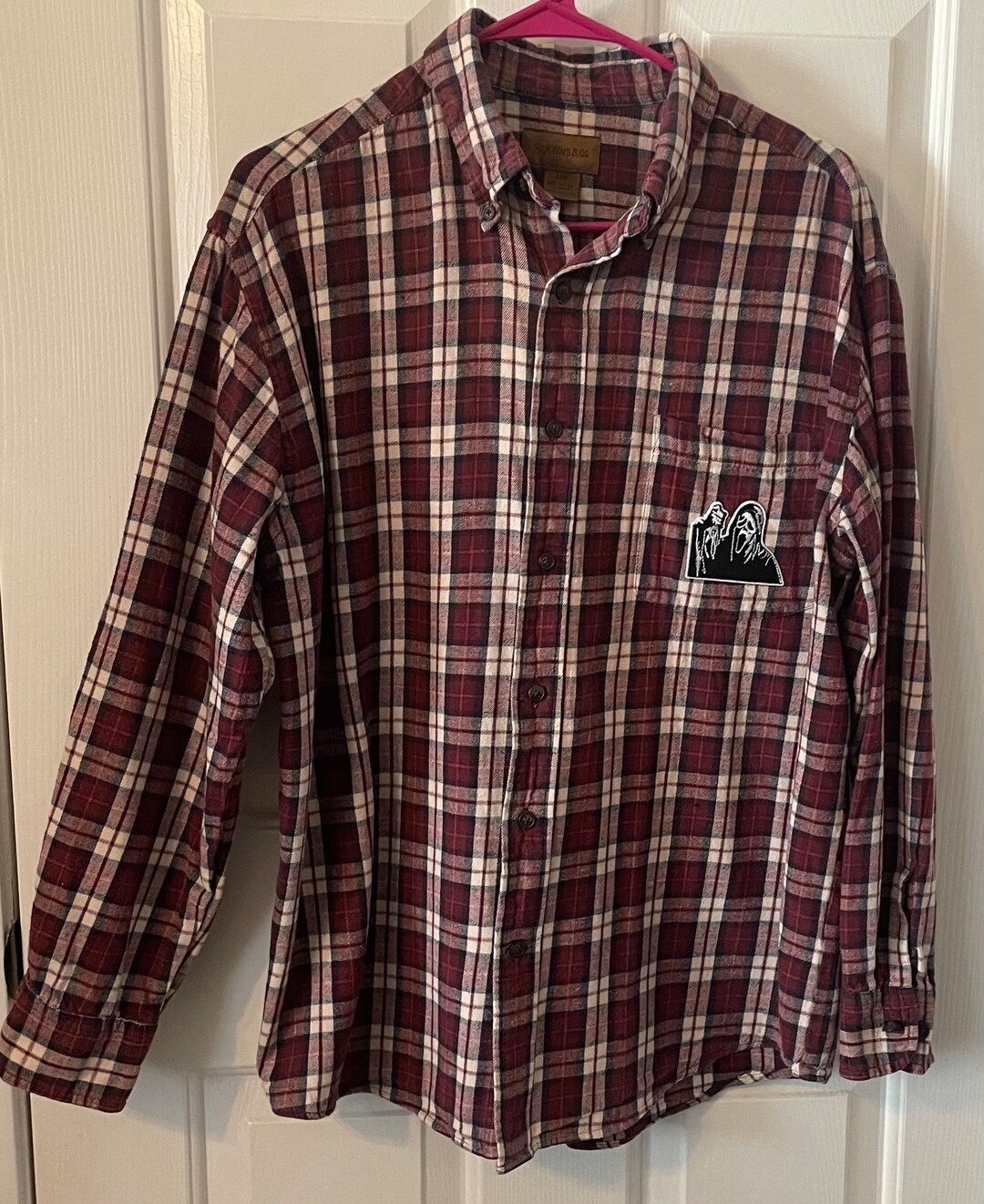 Scream Upcycled Horror Flannel Shirt / Ghostface Flannel Shirt / Scary ...