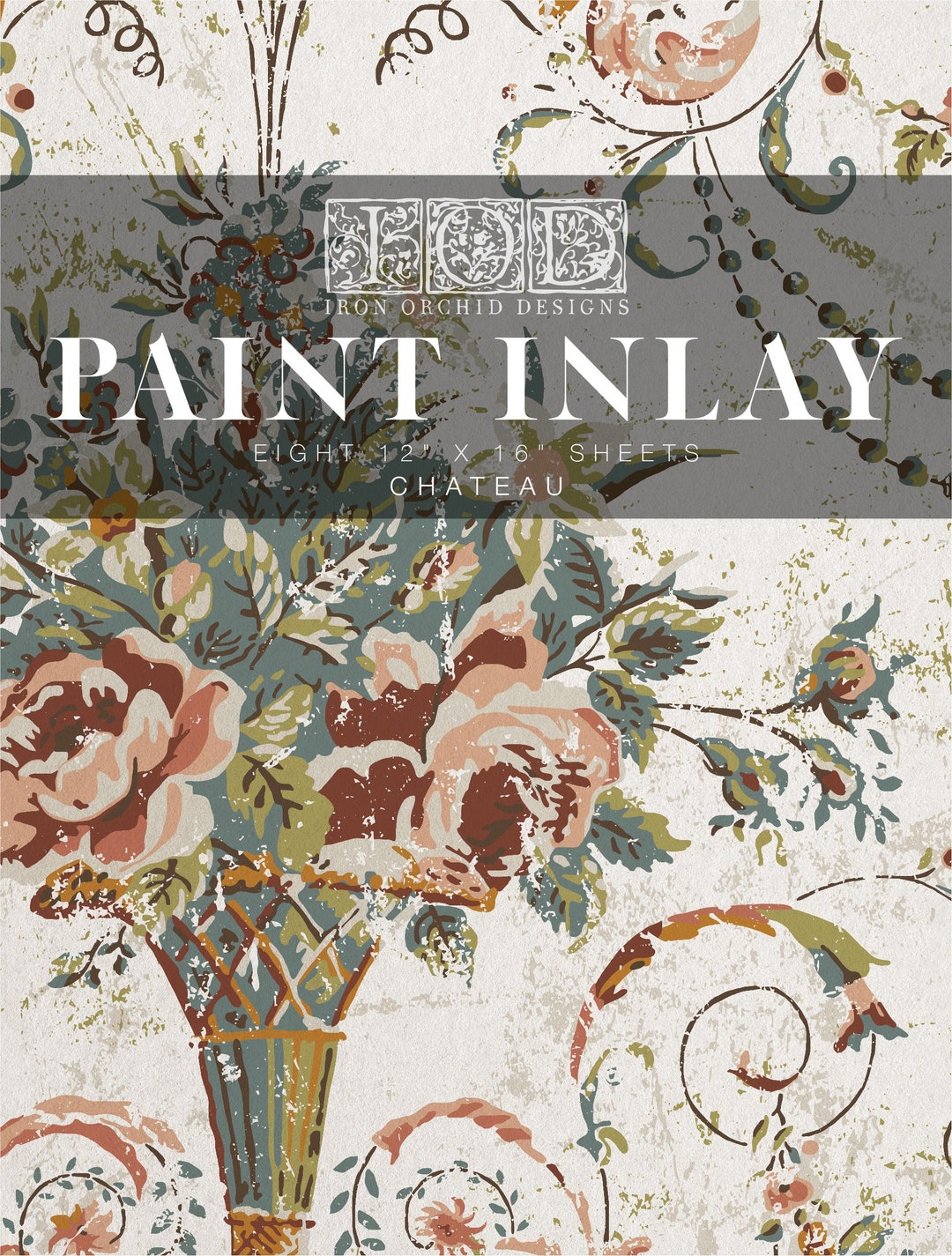 Paint Inlay Chateau IOD Transfer Vintage Iron Orchid Designs Furniture ...