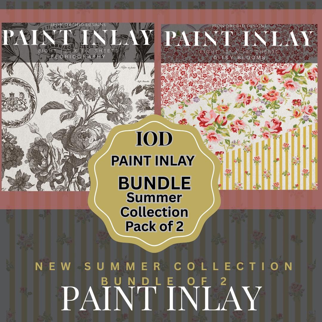 BUNDLE Paint Inlay New IOD Summer Floriography Set 2 Paint Inlays ...
