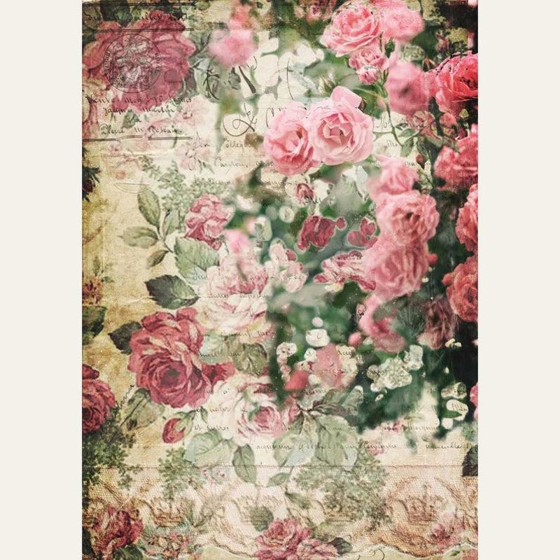 Decoupage Roses - Etsy