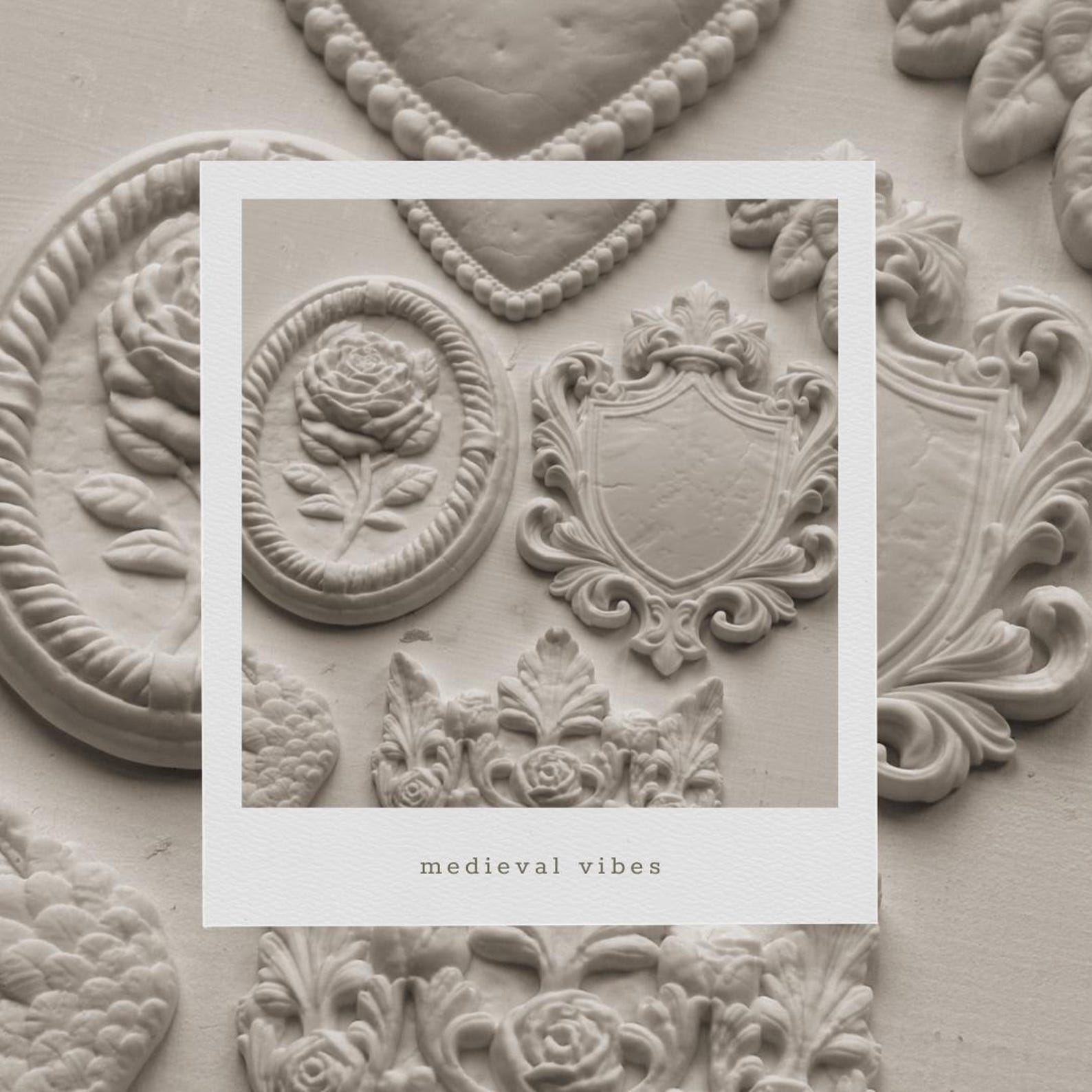 Heraldry IOD Mould Iron Orchid Designs Silicone Mould Embellishment ...