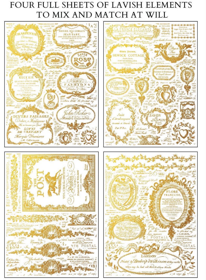 IOD Étiquettes Rub-on Decal Transfer for Furniture Decor IOD Transfer ...