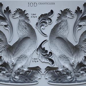 IOD Chanticleer Baroque Rooster Mould Iron Orchid Designs Heat Safe ...