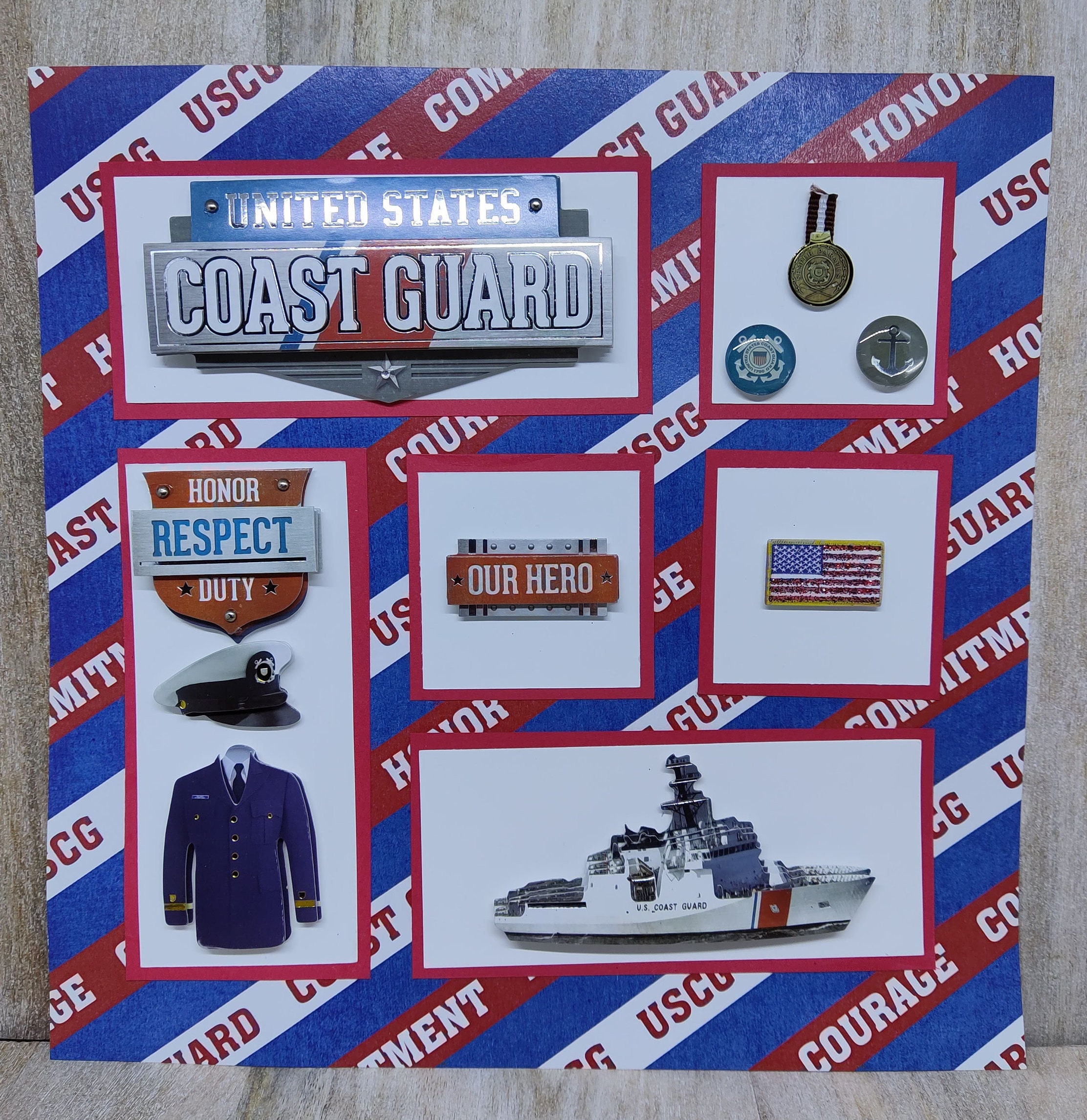 Coast Guard Shadow Box | Etsy