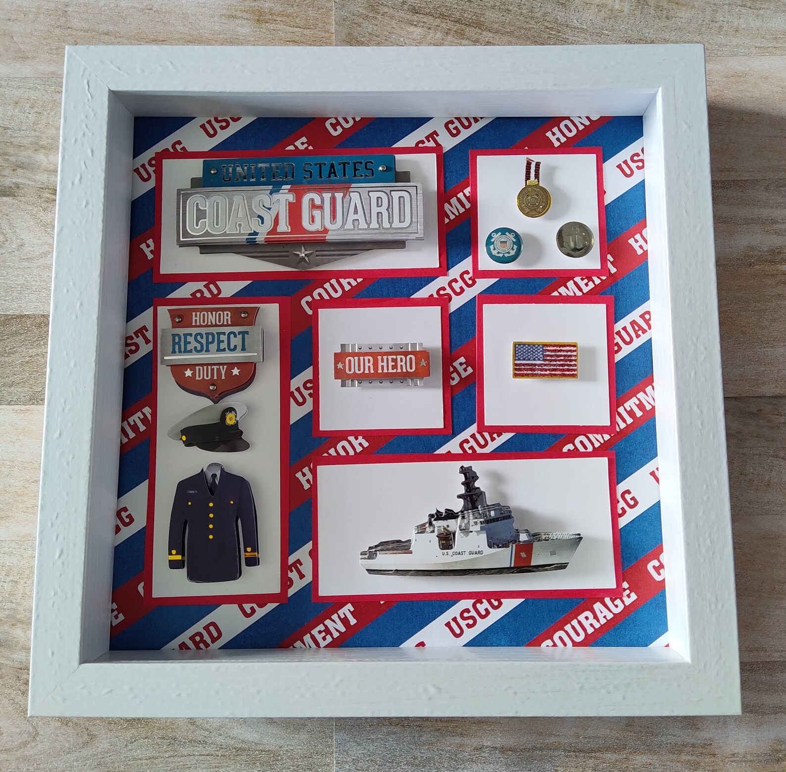 Coast Guard Shadow Box - Etsy