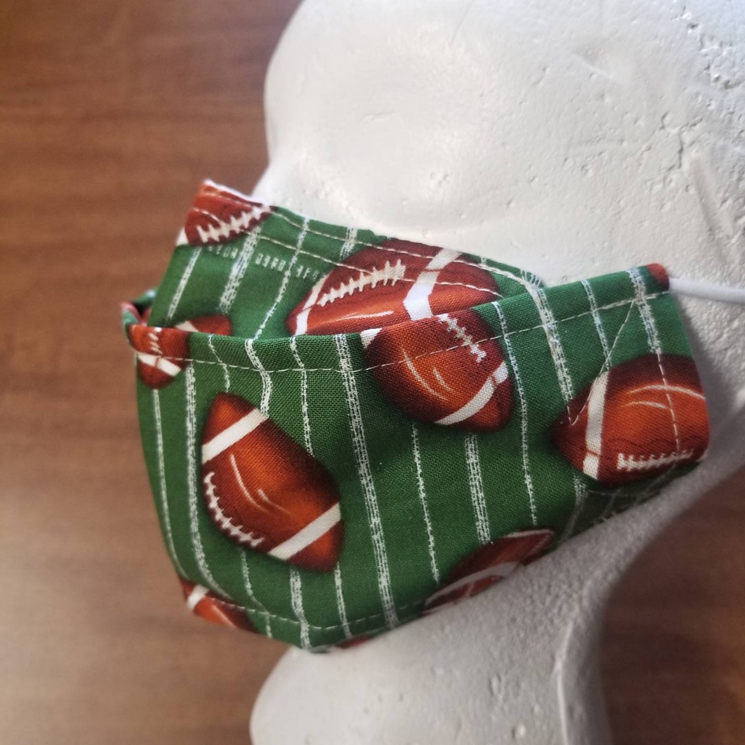 Football Sports Themed 3D Octagon Face Mask soft Elastic ear Toggles - Etsy
