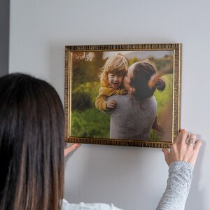 Gold Picture Frame Scuffed Rustic Wood With Acrylic Plexiglass, Foam ...