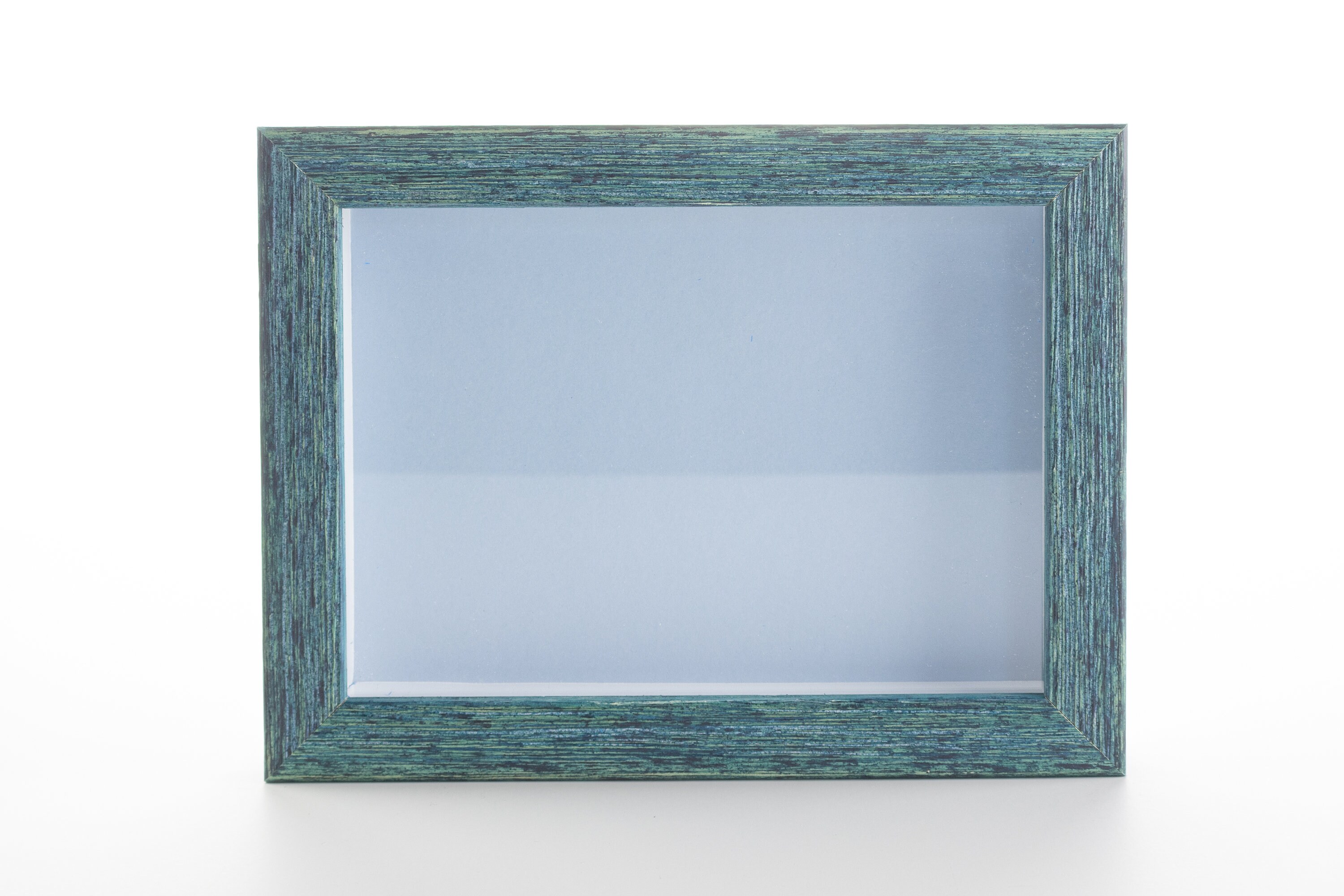 Weathered Blue Shadowbox Gallery Wood Frame With Blue Backing | Etsy