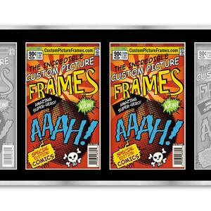 Comic Book Frame Black Mat 6 Openings to Display 6 Comic - Etsy
