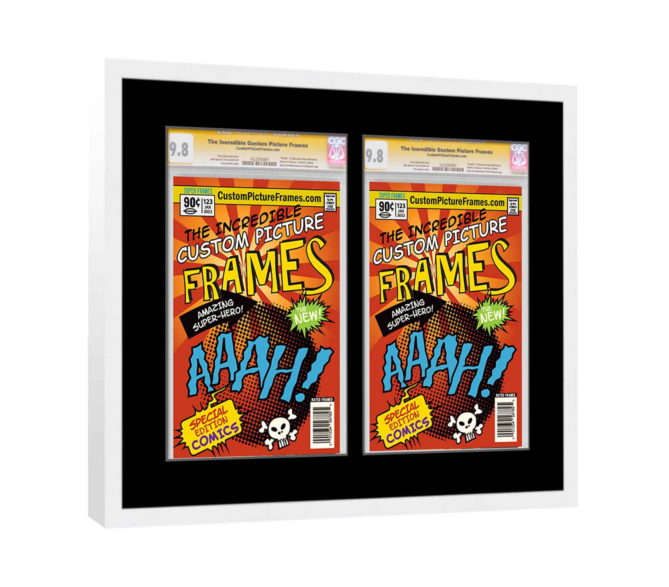 Comic Book Frame With Mat 2 Openings to Display 2 CGC CBCS - Etsy