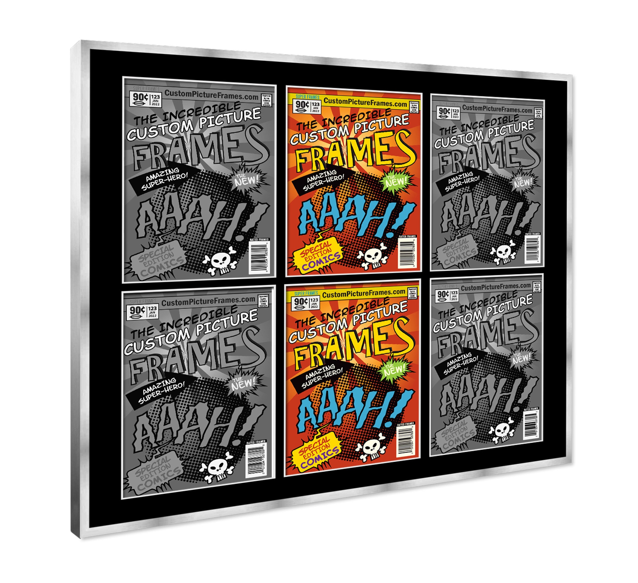 Comic Book Frame Black Mat 6 Openings to Display 6 Comic - Etsy