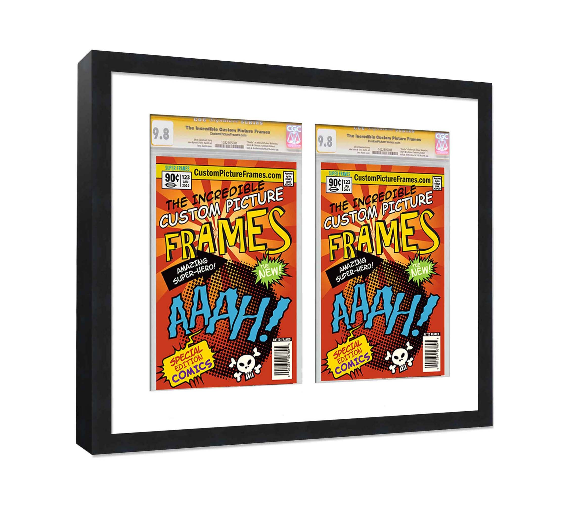 Comic Book Frame With Mat 2 Openings to Display 2 CGC CBCS | Etsy