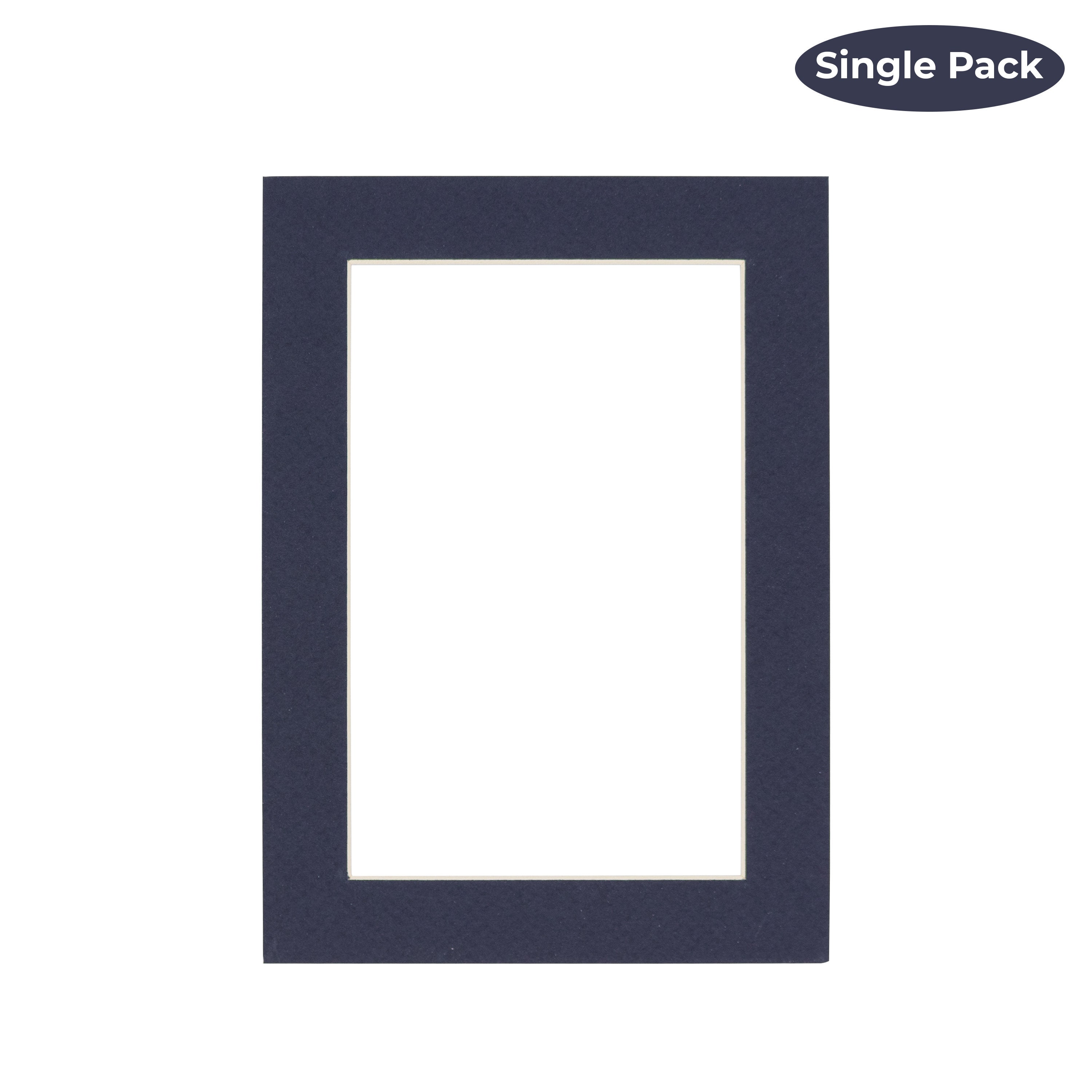 Navy Blue Picture Frame Mat With White Core - Available in Multiple ...