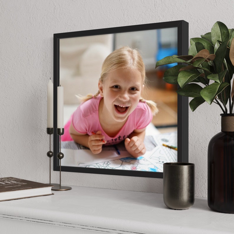 Picture Frame Black Hanging Hardware Included Acrylic Glass - Etsy