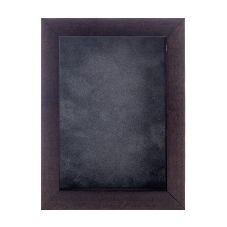 Rich Dark Brown Wood Shadow Box Frame, UV Acrylic Front - Dark Grey ...