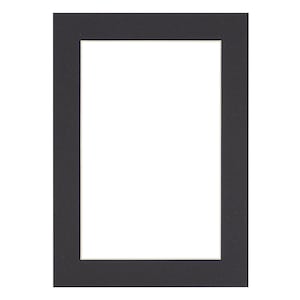 Black Picture Frame Mat Set Pack of 25 - Mat With White Core and Clear ...