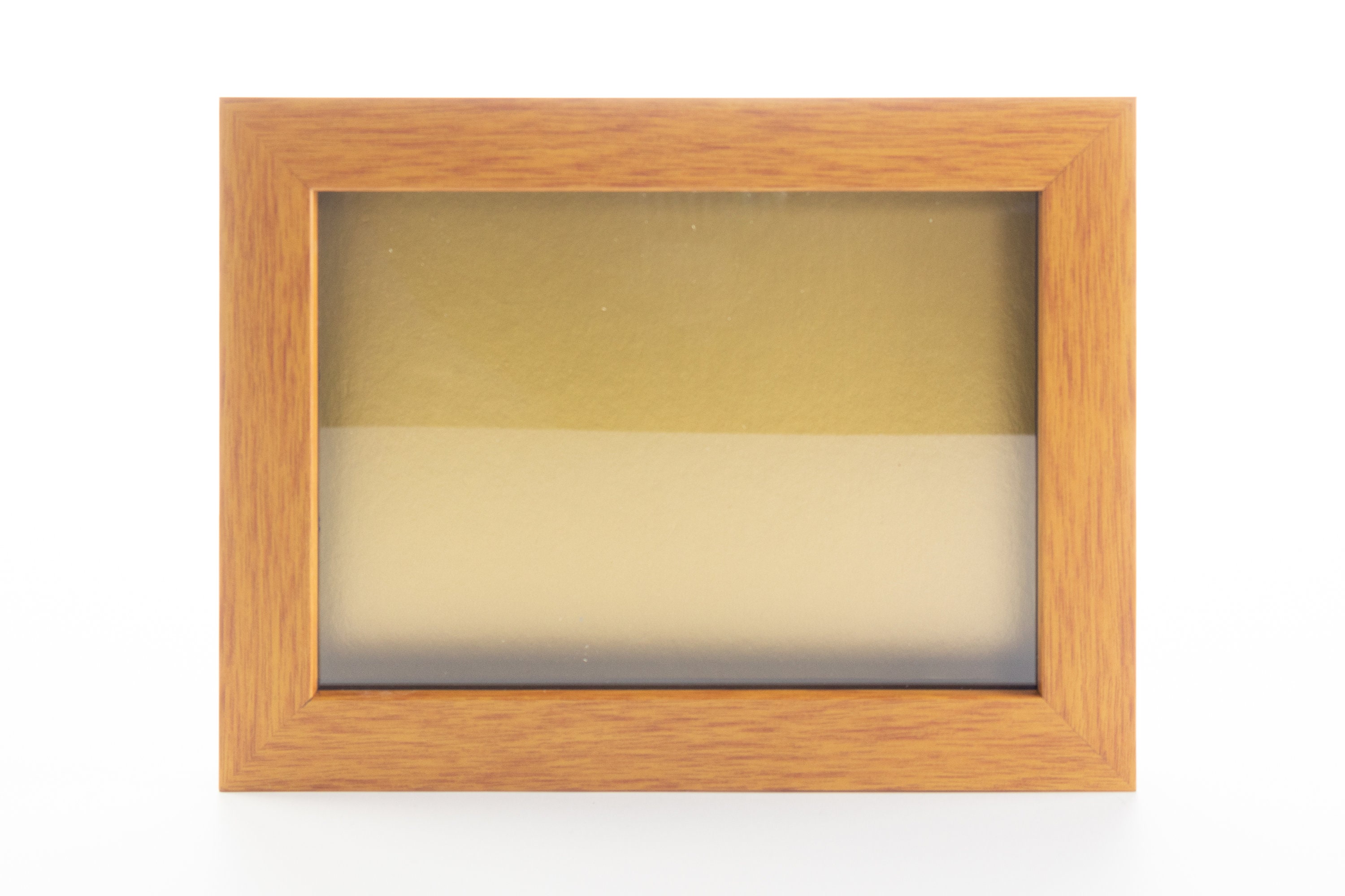 Honey Pecan Shadowbox Frame With Gold Backing Solid Wood - Etsy