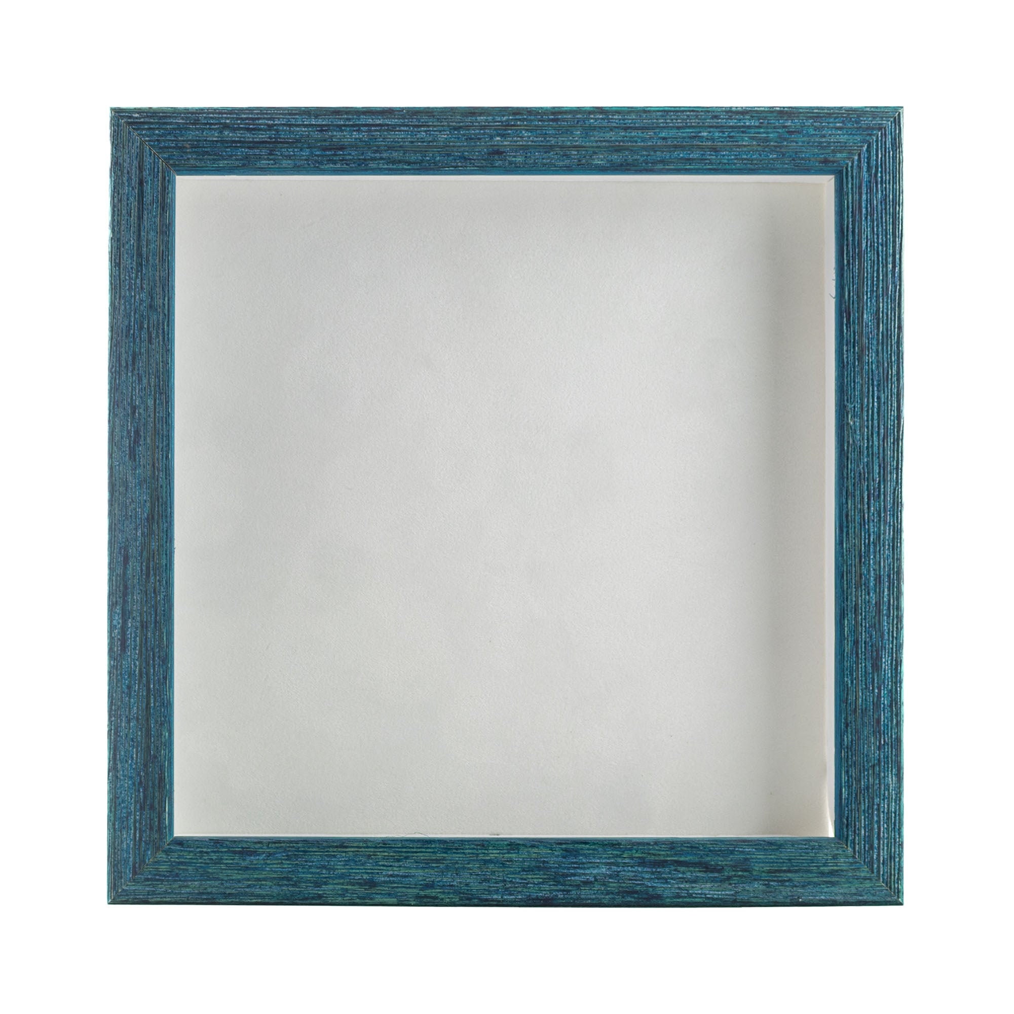 Distressed Blue Shadow Box Frame With White Acid-free Suede Backing ...
