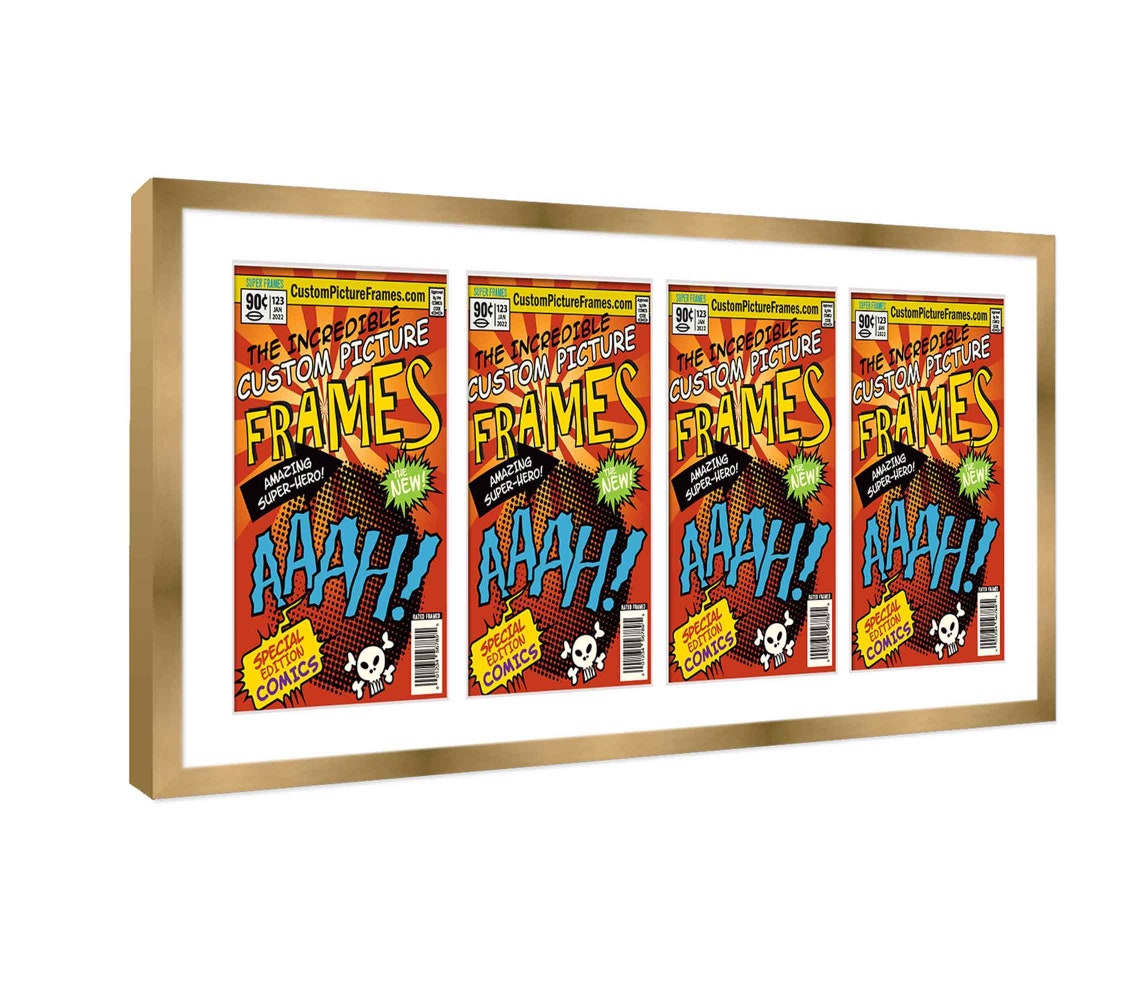 Comic Book Frame White Mat 4 Openings to Display 4 Comic - Etsy