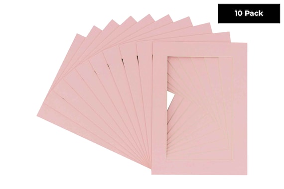 Soft Pink Picture Frame Mat Pack of 10 White Core - Etsy