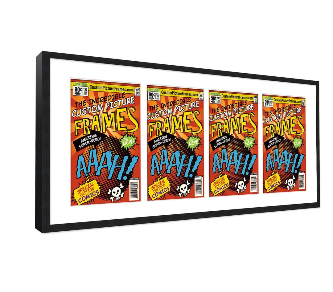 Comic Book Frame White Mat 4 Openings to Display 4 Comics - Etsy
