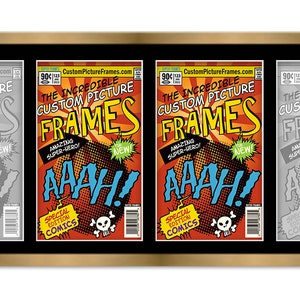 Comic Book Frame Black Mat 6 Openings to Display 6 Comic - Etsy