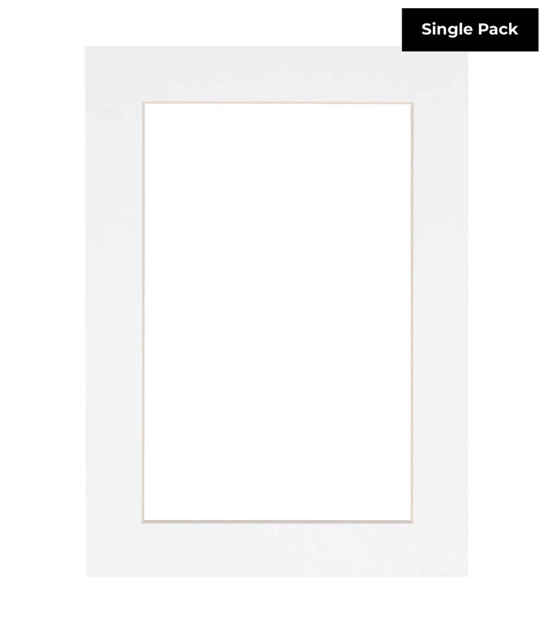 White Picture Frame Mat With White Core - Available in Multiple Sizes ...