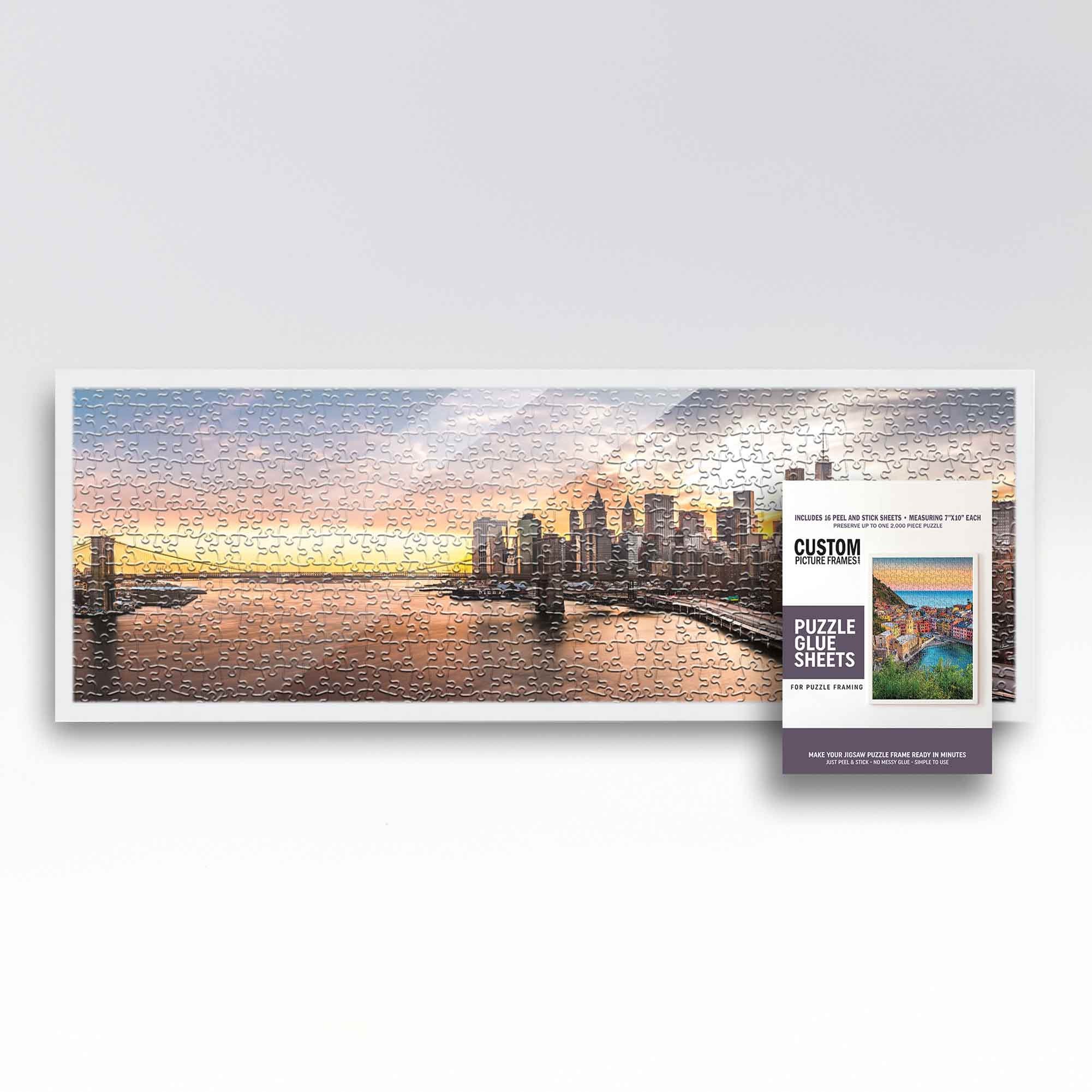 Jigsaw Puzzle Frame Kit With Frame and Puzzle Glue Sheets | Etsy