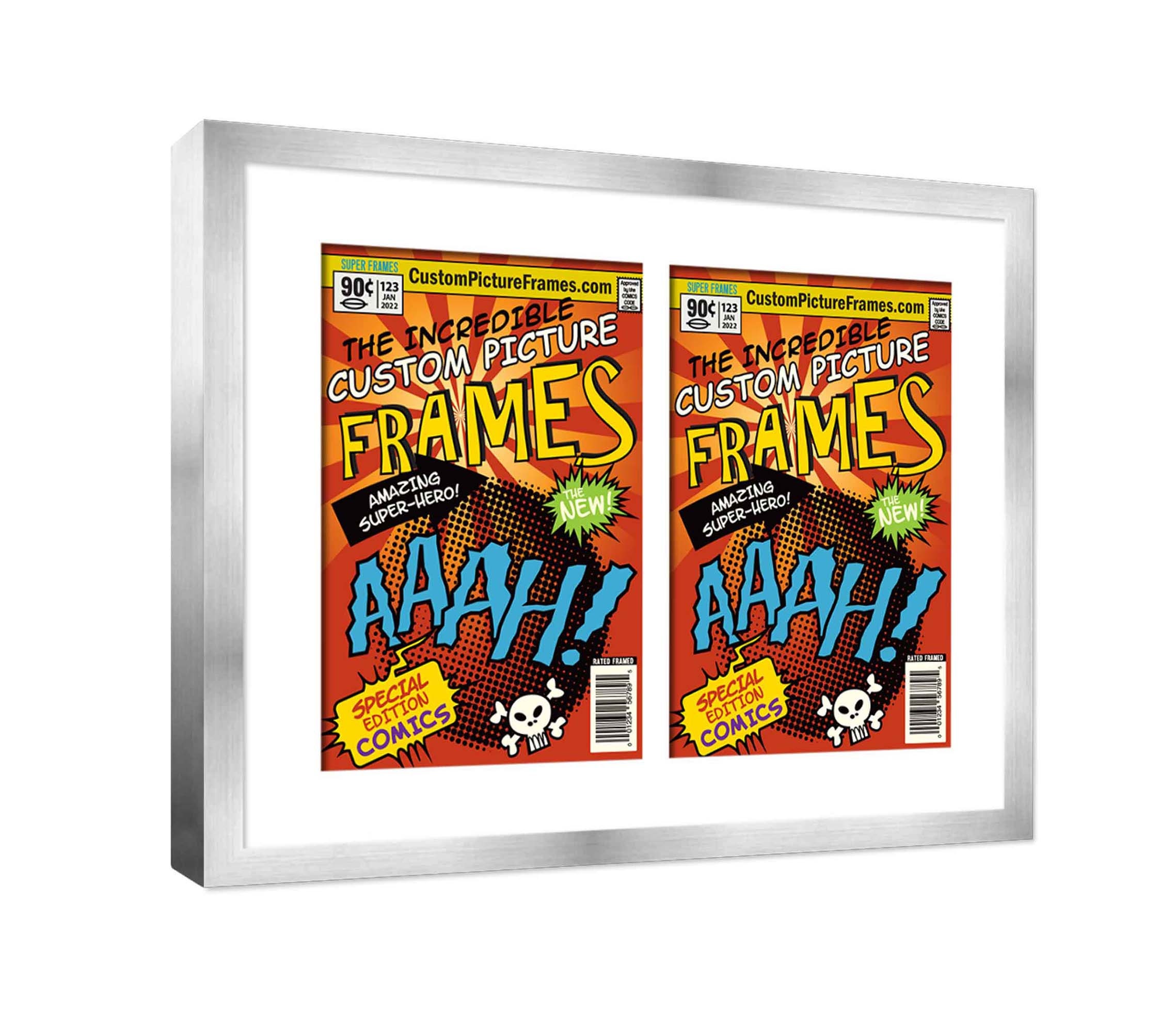 Comic Book Frame White Mat 2 Openings to Display 2 Comic - Etsy