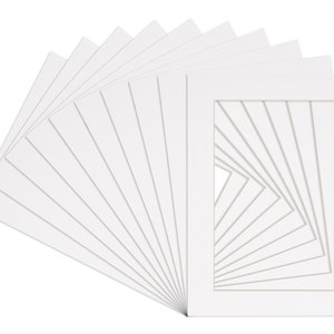 White Picture Frame Mat With White Core - Available in Multiple Sizes ...
