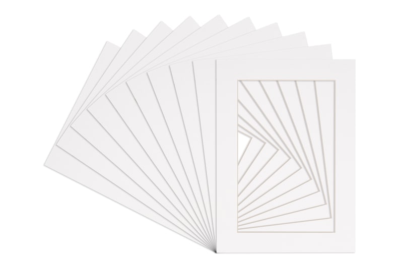 White Picture Frame Mat With White Core - Available in Multiple Sizes ...