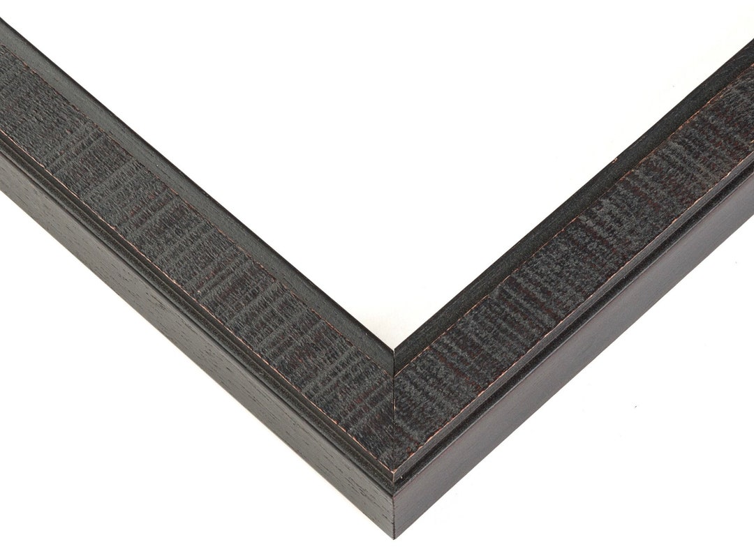 Rustic Black Wood Picture Frame - With Acrylic Front and Foam Board ...