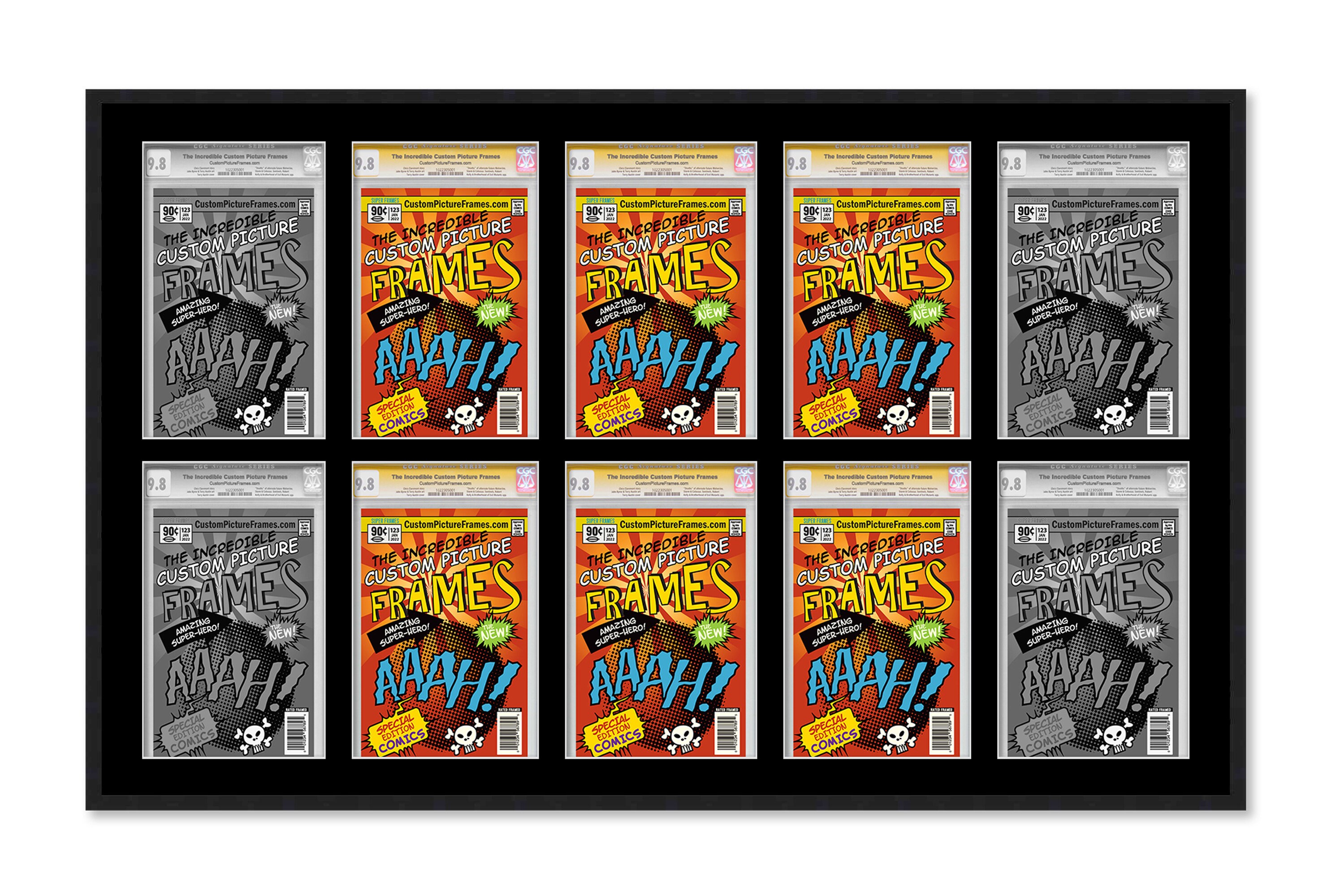 Comic Book Frame With Mat 10 Openings to Display 10 Cgc - Etsy