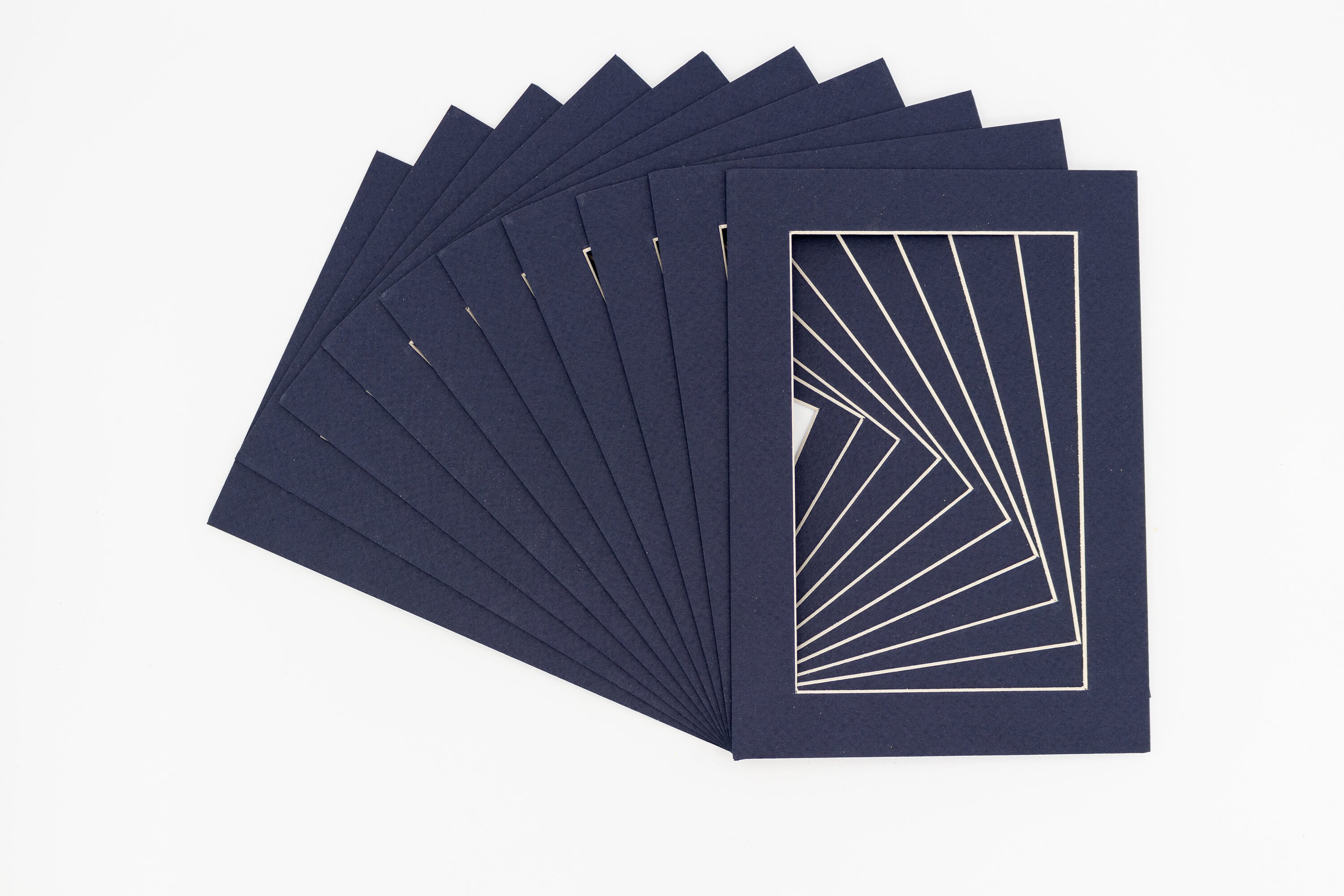 Navy Blue Picture Frame Mat With White Core - Available in Multiple ...