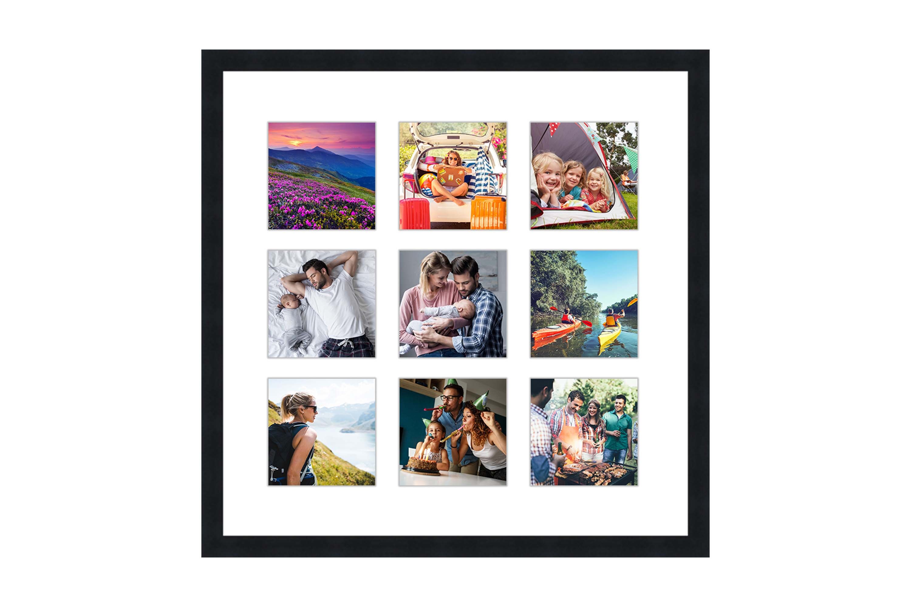 Matted Instagram Collage Photo Frame - 4" X 4" Photos | Multiple ...