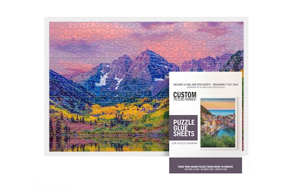 Jigsaw Puzzle Frame Kit With Frame and Puzzle Glue Sheets - Etsy