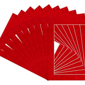 Red Sky Suede Picture Frame Mat - White Core - Available in Multiple ...