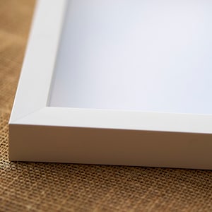White Shadow Box Frame 15/16" Deep | White Backing | Hanging Hardware ...