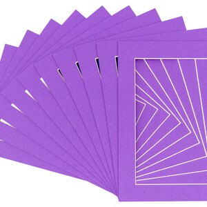 Purple Picture Frame Mat With White Core - Available in Multiple Sizes ...