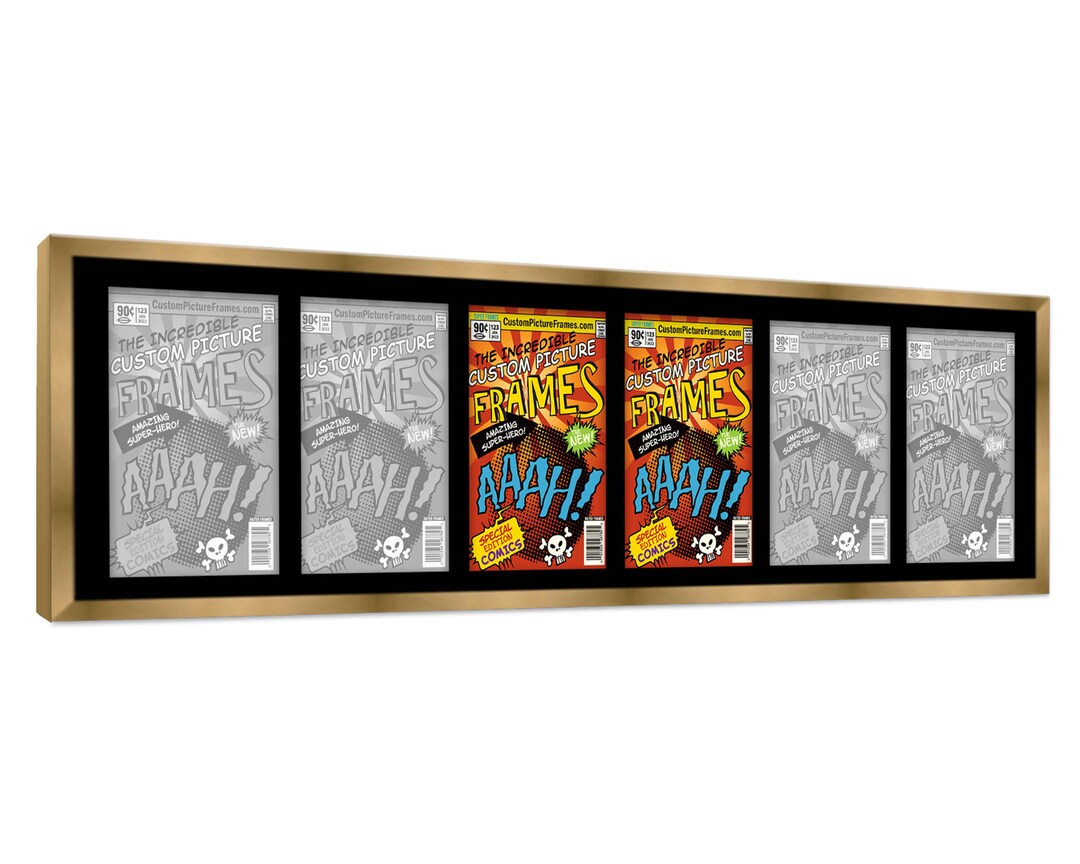 Comic Book Frame Black Mat 6 Openings to Display 6 Comic - Etsy