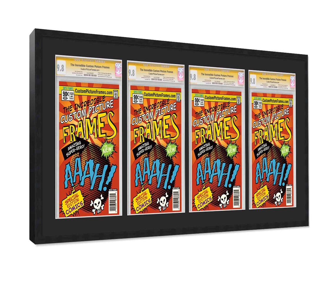 Comic Book Frame With Mat 4 Openings to Display 4 CGC CBCS | Etsy