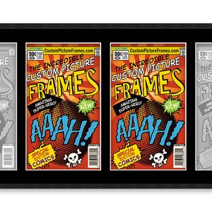 Comic Book Frame Black Mat 6 Openings to Display 6 Comic - Etsy