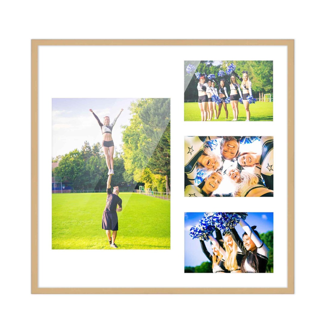 14.5x16 Wood Collage Frame for Four Photos - One 8x10 & Three 4x6 ...