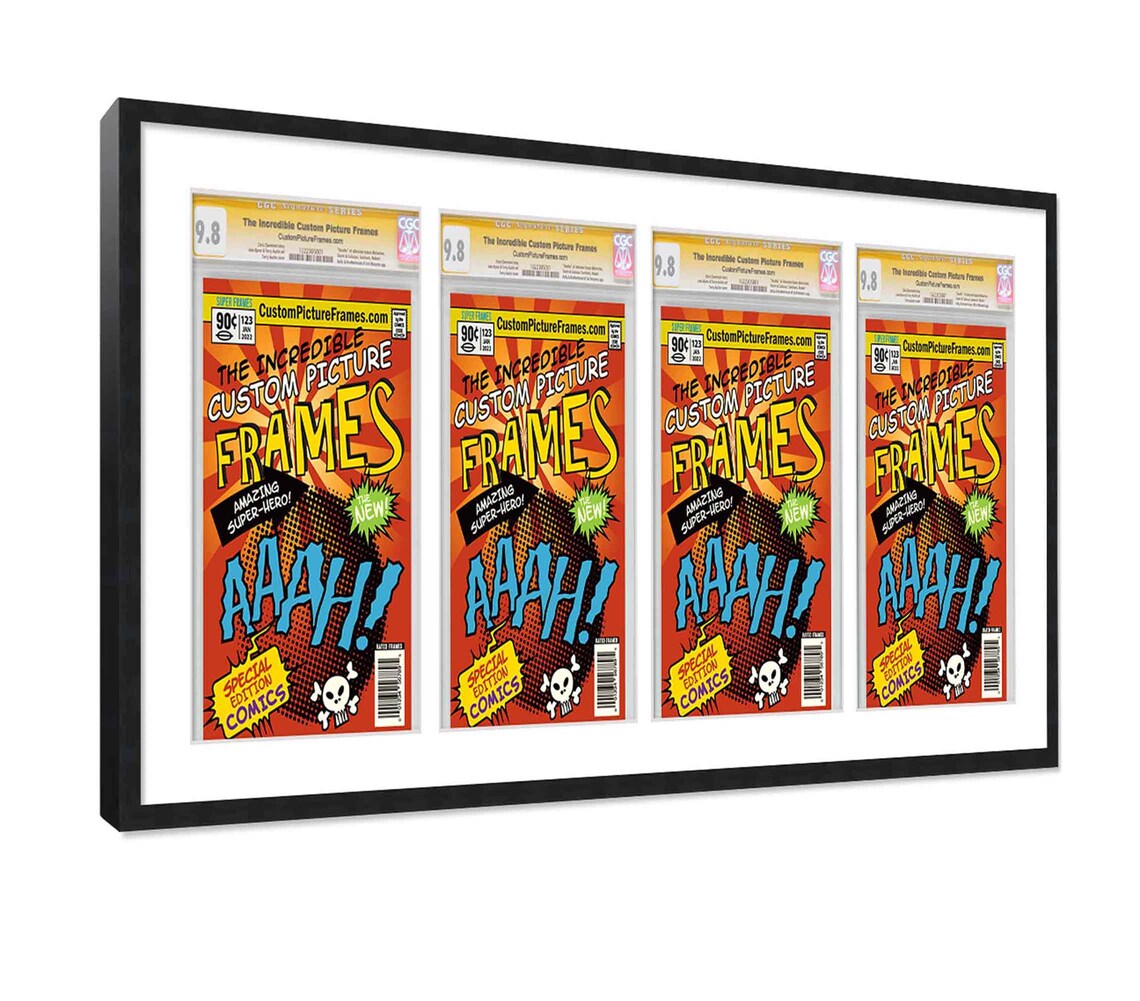 Comic Book Frame With Mat 4 Openings to Display 4 CGC CBCS | Etsy