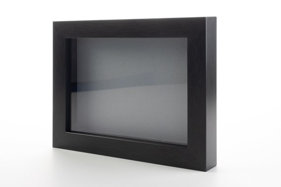 Charcoal Shadowbox Gallery Wood Frame With Gray Backing | Etsy