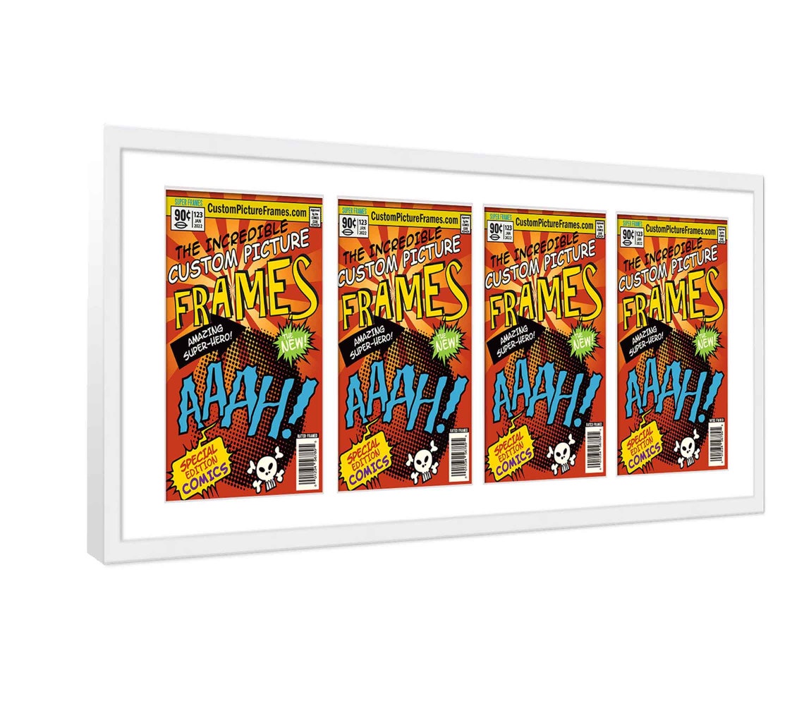Comic Book Frame White Mat 4 Openings to Display 4 Comic - Etsy