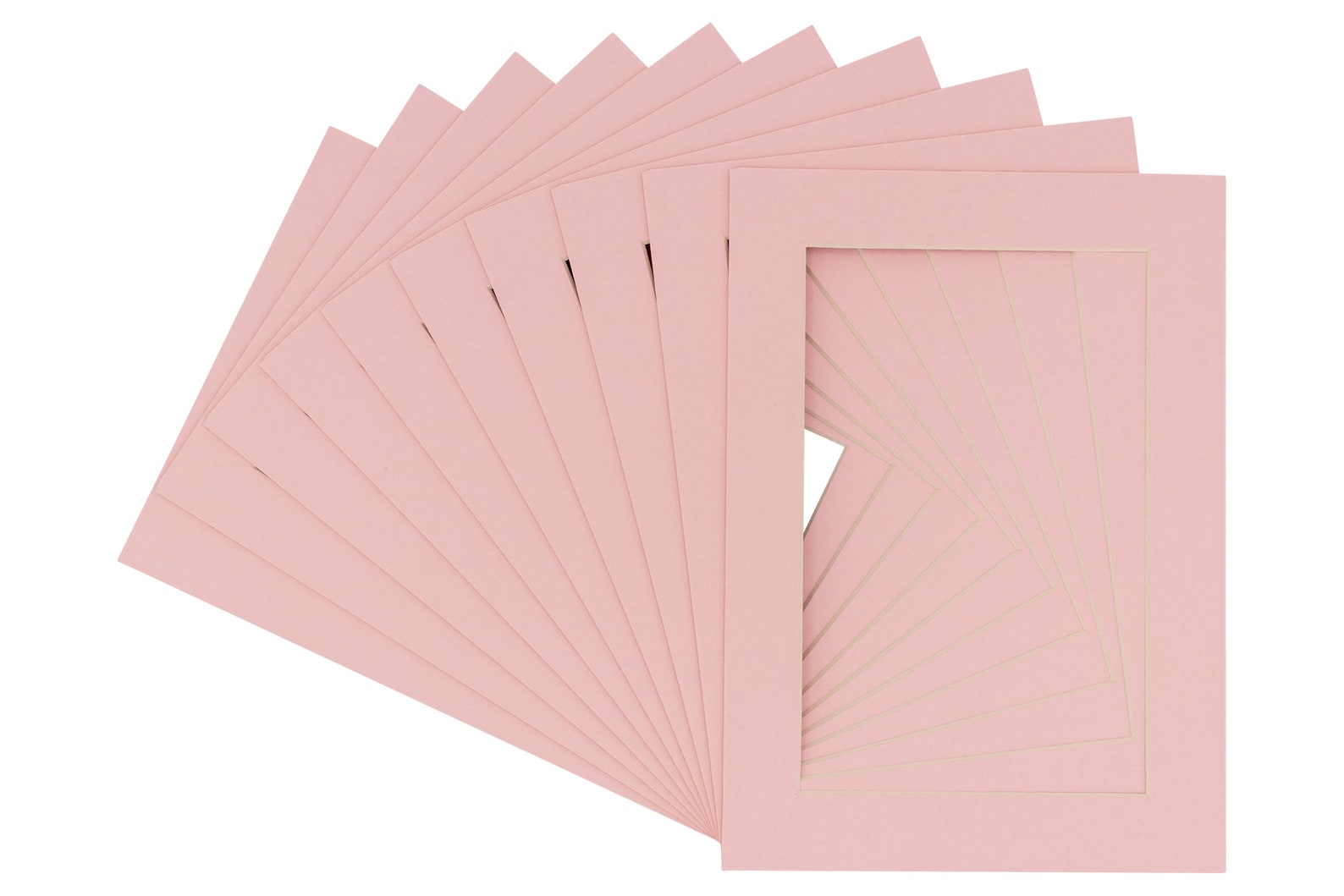 Soft Pink Picture Frame Mat With White Core - Available in Multiple ...