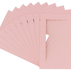 Soft Pink Picture Frame Mat With White Core - Available in Multiple ...